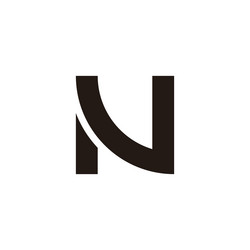 Letter vn nv v n geometric symbol simple logo Vector Image