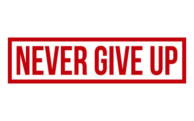Never give up rubber stamp seal Royalty Free Vector Image