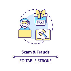 Telephone scam rgb color icon Royalty Free Vector Image