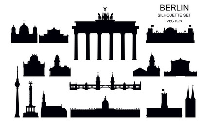 Germany travel landmarks icon berlin sightseeing Vector Image