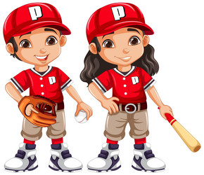 Baseball player cartoon character Royalty Free Vector Image