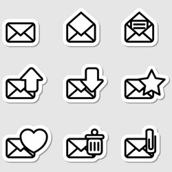 Email icons Royalty Free Vector Image - VectorStock