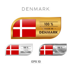 Made in denmark label stamp badge or logo Vector Image