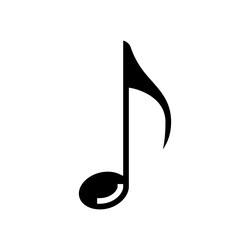 Music note sound icon flat Royalty Free Vector Image
