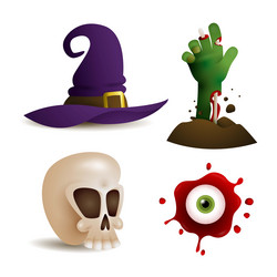 Spooky design elements for halloween Royalty Free Vector