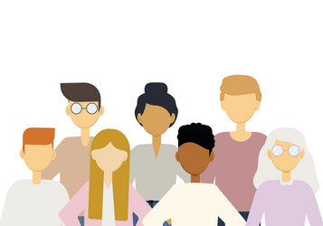 A large number people Royalty Free Vector Image