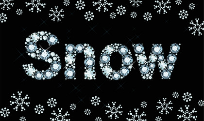Snow Word Vector Images (over 4,300)