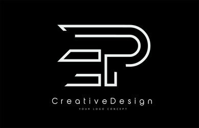 Ep e p letter logo design creative icon modern Vector Image
