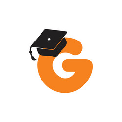 Graduation hat symbol icon Royalty Free Vector Image