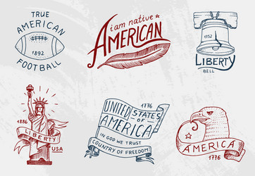Native american stickers old labels or badges Vector Image