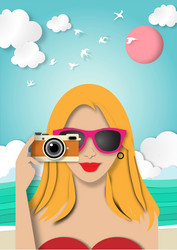 Lady on Beach Vector Images (over 9,700)