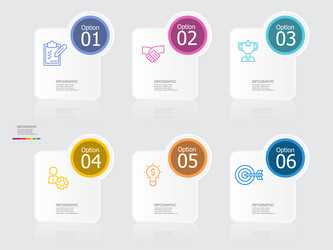 Abstract box steps timeline infographic element Vector Image