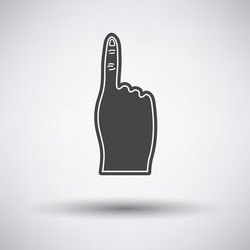 Baseball foam fan finger template Royalty Free Vector Image