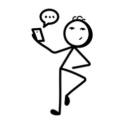 Stickman Mobile Vector Images (over 160)