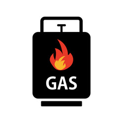 Propane gas icon isolated on transparent Vector Image