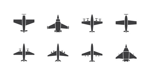 Airplane flight aircraft plane in front side Vector Image