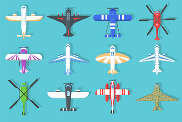 Planes top view Royalty Free Vector Image - VectorStock