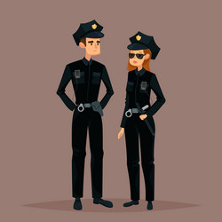 Police Officer with Equipment Royalty Free Vector Image