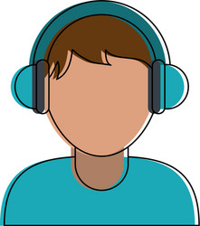 Call center agent symbol Royalty Free Vector Image