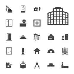 Architecture icons Royalty Free Vector Image - VectorStock