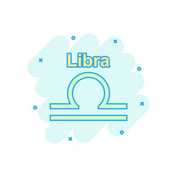 Cartoon libra zodiac icon in comic style Vector Image