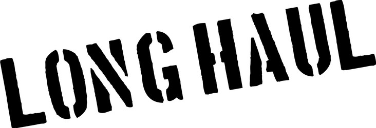 Long haul rubber stamp Royalty Free Vector Image