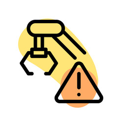 Machine indicating a warning alert Royalty Free Vector Image