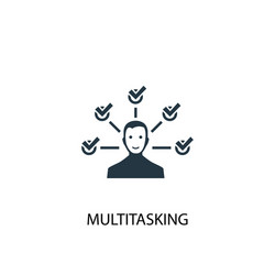 Multitasking employee skills loop concept icon Vector Image