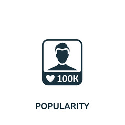 Popularity icon line simple icon for templates Vector Image