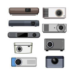 Screen projector video cartoon Royalty Free Vector Image