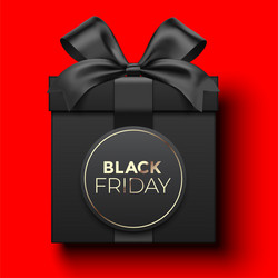 Black friday gift card design with premium Vector Image