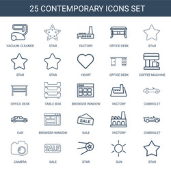 12 contemporary icons Royalty Free Vector Image