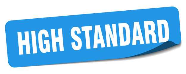 High standard blue square vintage grunge isolated Vector Image