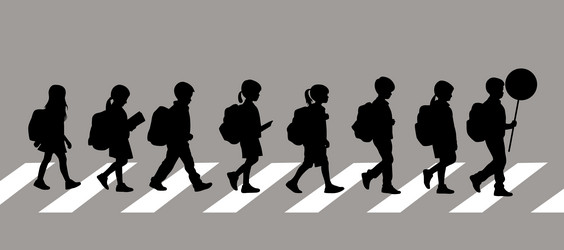 Kid student silhouette students Royalty Free Vector Image