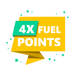 Phrase 2 fuel points Royalty Free Vector Image