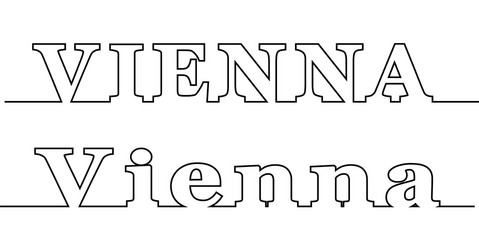 Vienna banner with name federal Royalty Free Vector Image