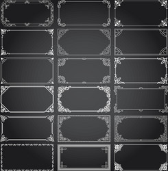 Decorative frames and borders rectangle 2x1 Vector Image