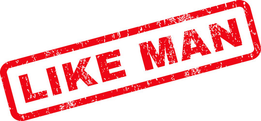 Like man rubber stamp Royalty Free Vector Image