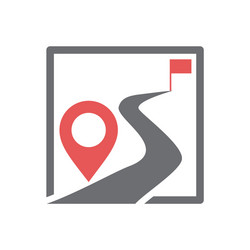 Navigation icon on white background for graphic Vector Image