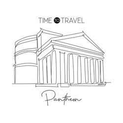 Continuous one line drawing ancient roman Vector Image