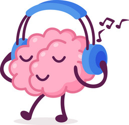 Smart brain character Royalty Free Vector Image