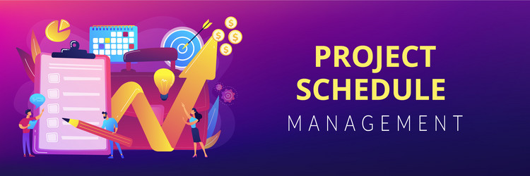 Project planning concept banner header Royalty Free Vector