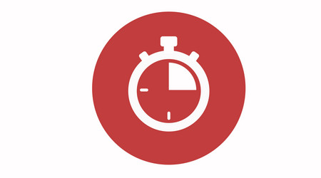 Rounded time icon chronometer Royalty Free Vector Image