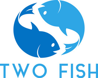 Blue tang fish icon design template Royalty Free Vector