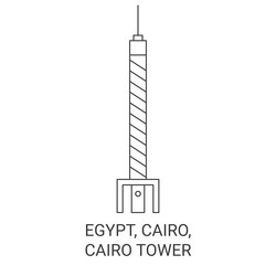 Egypt cairo cairo tower travel landmark Royalty Free Vector