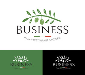 Elegant italian restaurant pizzeria logo Vector Image