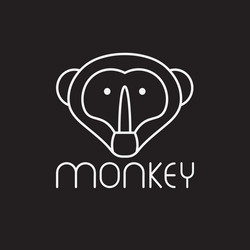 Design template of an monkey Royalty Free Vector Image