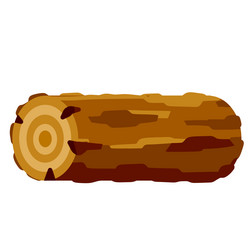 Tree trunk pile lumber wood cartoon log stack Vector Image