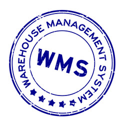 Black color in word wms abbreviation of warehouse Vector Image