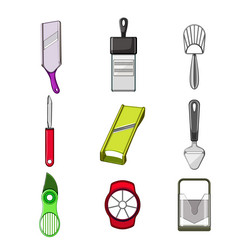 Restaurant slicer food cartoon Royalty Free Vector Image